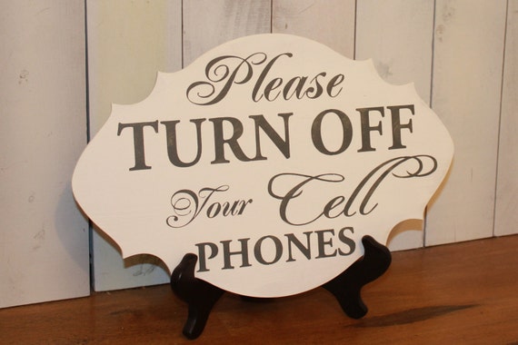 Items similar to Please turn off your Cell Phones/Ceremony Sign/Event ...
