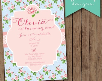 Popular items for shabby chic birthday on Etsy