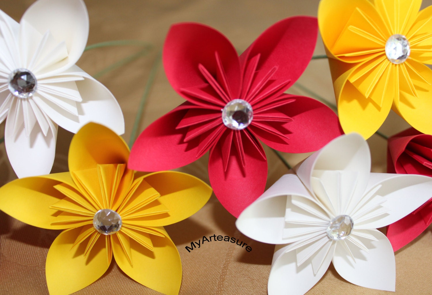 Paper Flowers With Stem You Choose The Color paper-flowers-with-stem-you-choose-the-color
