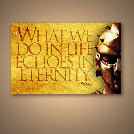 GLADIATOR Movie Quote Poster COMBO PACK: by ManCaveSportsSigns