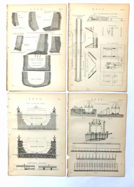 Docks Four Prints Liverpool Docks London Docks Barrow