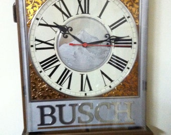 Vintage Busch Beer Clock