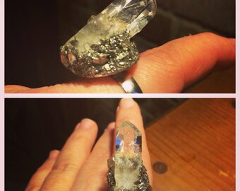 Popular items for quartz crystal ring on Etsy