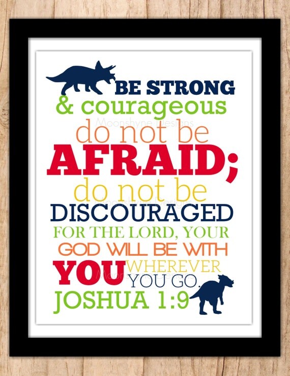 Joshua 1:9 Scripture Wall Art Subway Style Wall Art