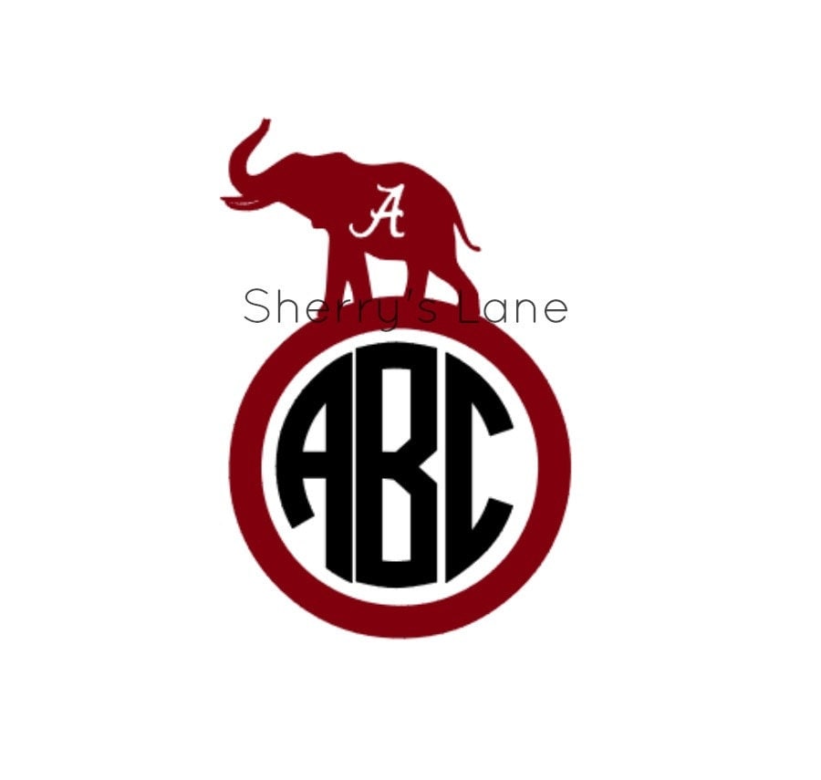 Alabama Monogram Car Decal