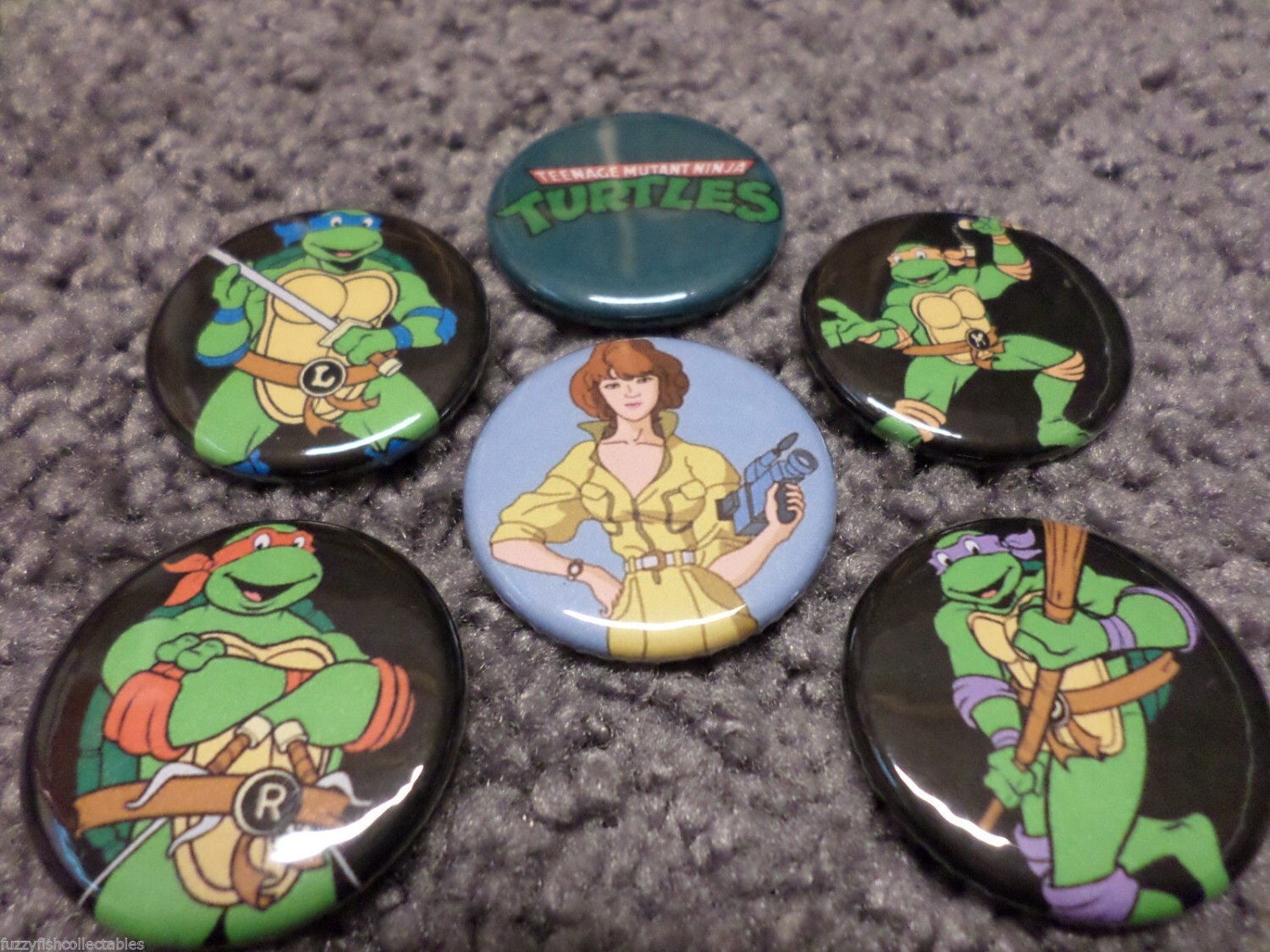 Teenage Mutant Ninja Turtles 6 Pack of 1.25 Inch Pinback Buttons OR ...