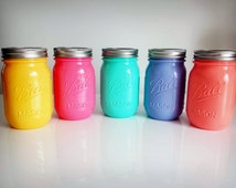 Popular items for colored mason jars on Etsy