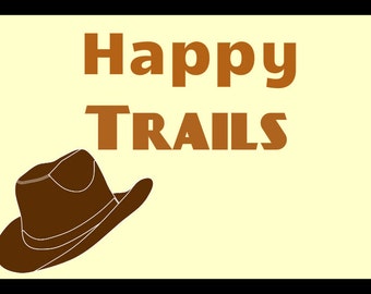 Happy trails ) Home Decor Country Rustic Southern Wall Art sign Plaque ...