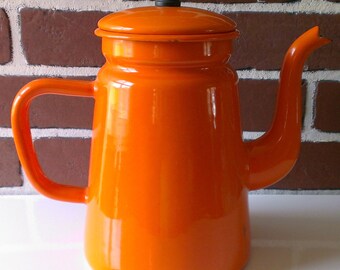Popular items for orange enamelware on Etsy