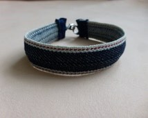 Popular items for denim bracelet on Etsy