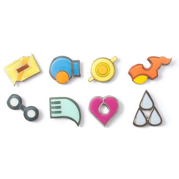 Pokemon Badges Gen 3 Hoenn Clear Brass by PokemonBadges on Etsy