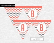 Unique grey chevron banner related items | Etsy