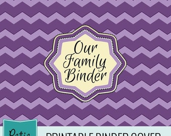 50% OFF SALE Instant Download: Printable Binder Cover for Family ...