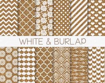 Popular items for burlap digital paper on Etsy