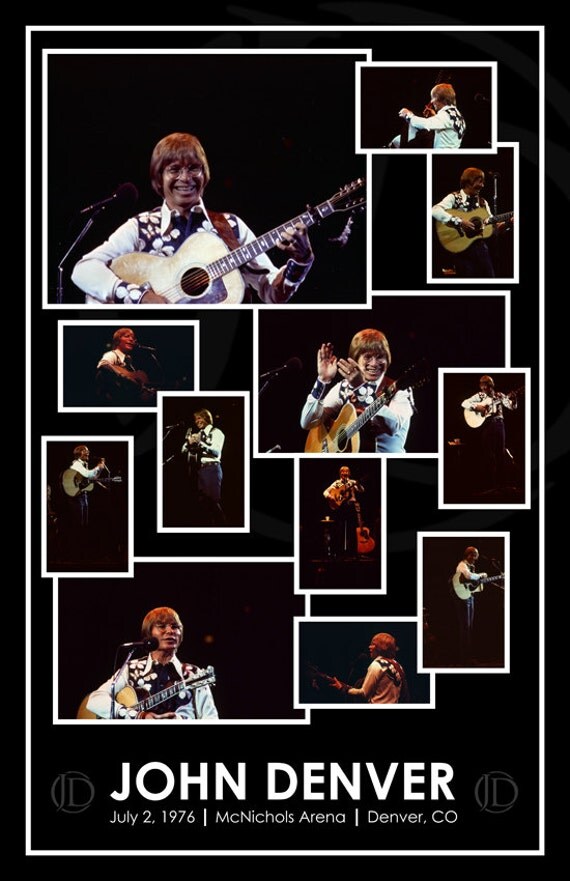 John Denver 11x17 poster of pictures from 1976