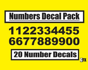 Popular items for number decals on Etsy