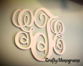 Wood Monogram Wall Decor GOLD Painted Monogram by CraftyMonograms