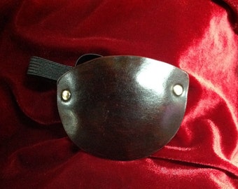 Brass Studded Leather Eye Patch Handmade in the USA - Customizable #EP016