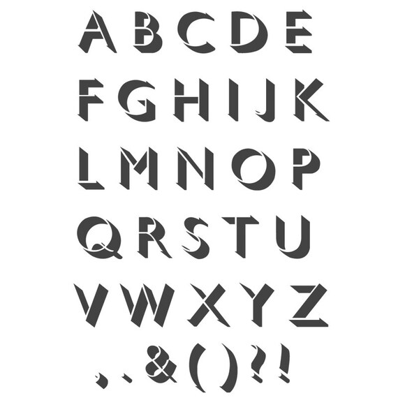 Alphabet Solid Uppercase Letters Stencil Reusable Template for