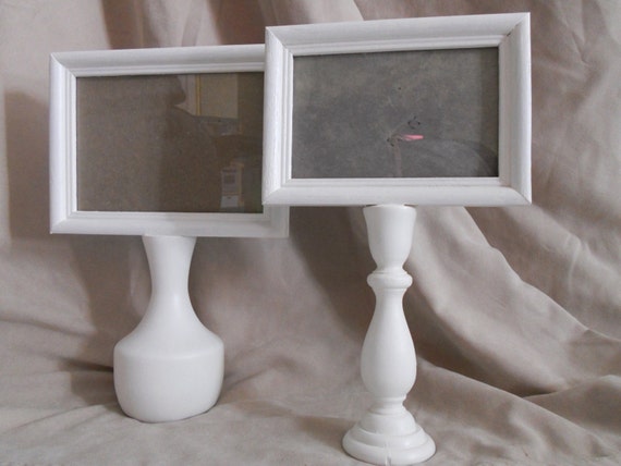 UNIQUE white PEDESTAL frames. White frame set. by PegsSecondChance