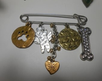 Dog bone brooch | Etsy