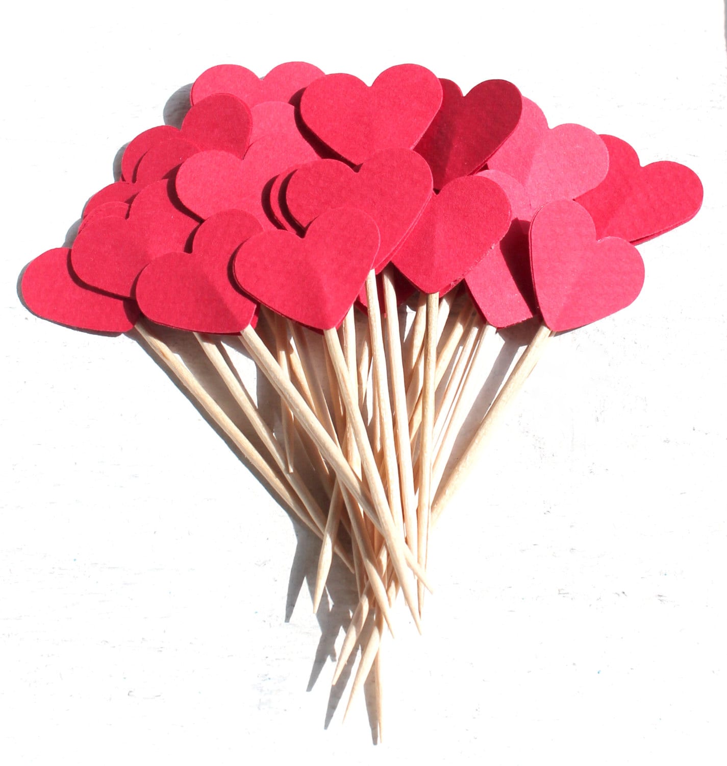 20 Toothpicks heart Party Picks Party pieces Cupcake
