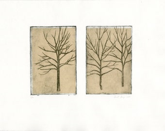 Tree etching | Etsy