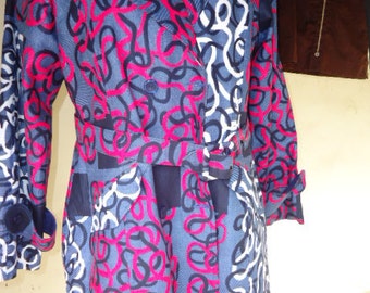 Kitenge trench coat