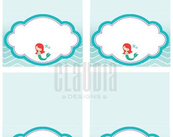 Popular items for mermaid food labels on Etsy