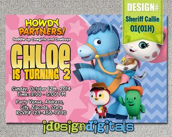 Sheriff Callie's invitation for Sheriff Callie Wild West birthday ...