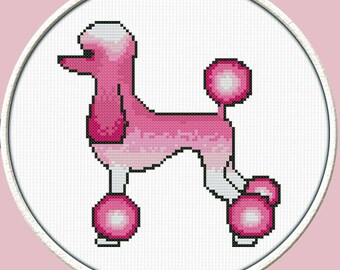 Poodle cross stitch | Etsy