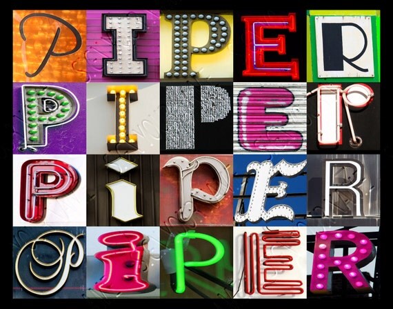 Personalized Poster featuring PIPER showcased in photos of