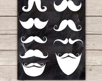 Mustache Print, Mustache Poster, Mustache Printables, Moustache Print ...