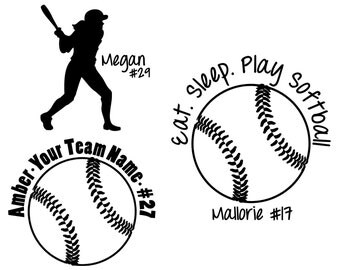 Melissa Softball Decals