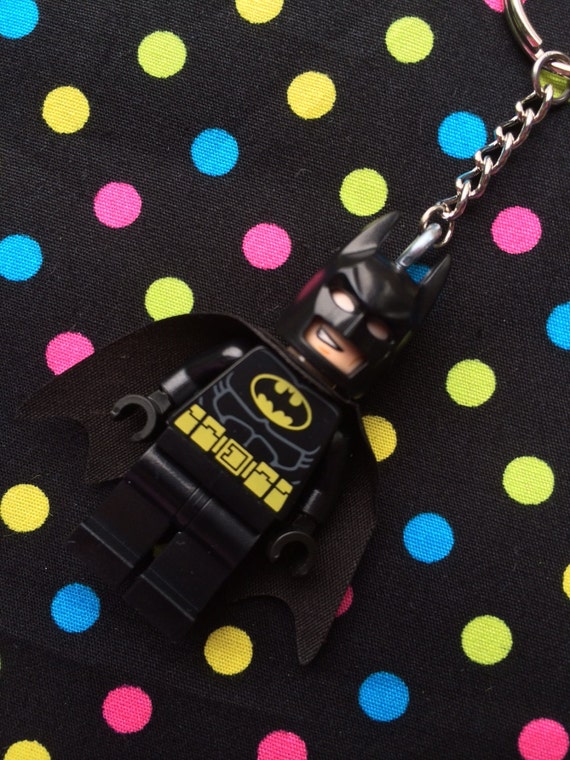 Batman Minifigure Keychain...Handmade using LEGO® parts