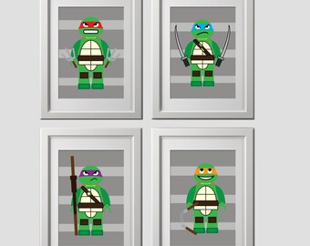 Tmnt wall art | Etsy