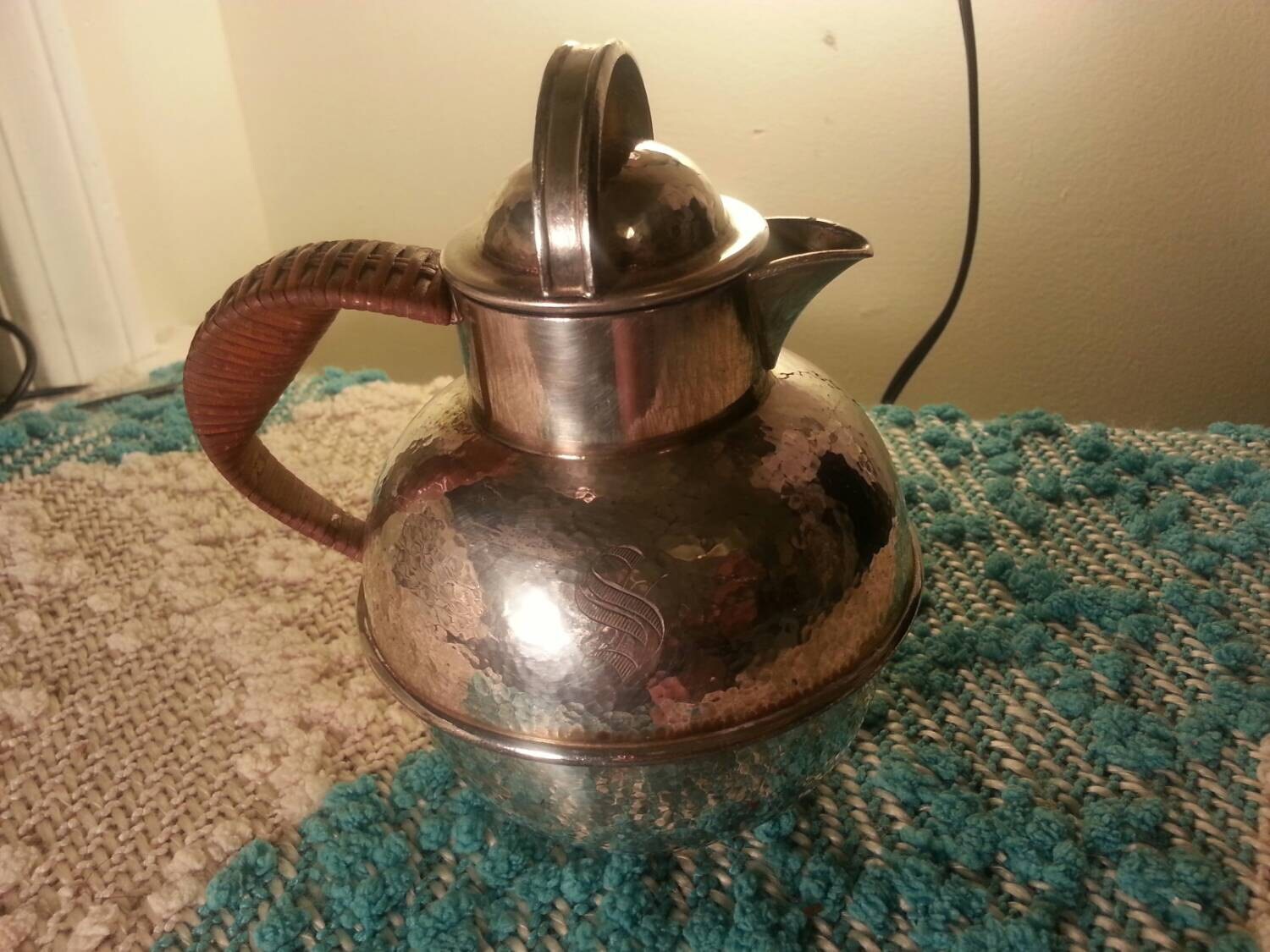 International Silver EGW&S Hand Hammered Silver Plated Syrup Server ...