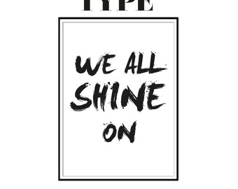 Popular items for we all shine on on Etsy