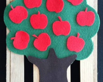 Felt apple tree | Etsy