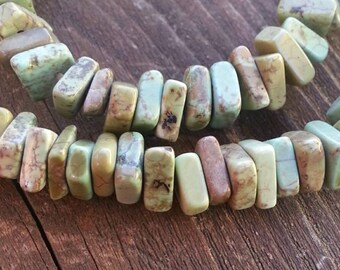 Items similar to Green and Brown Magnesite Ring on Etsy