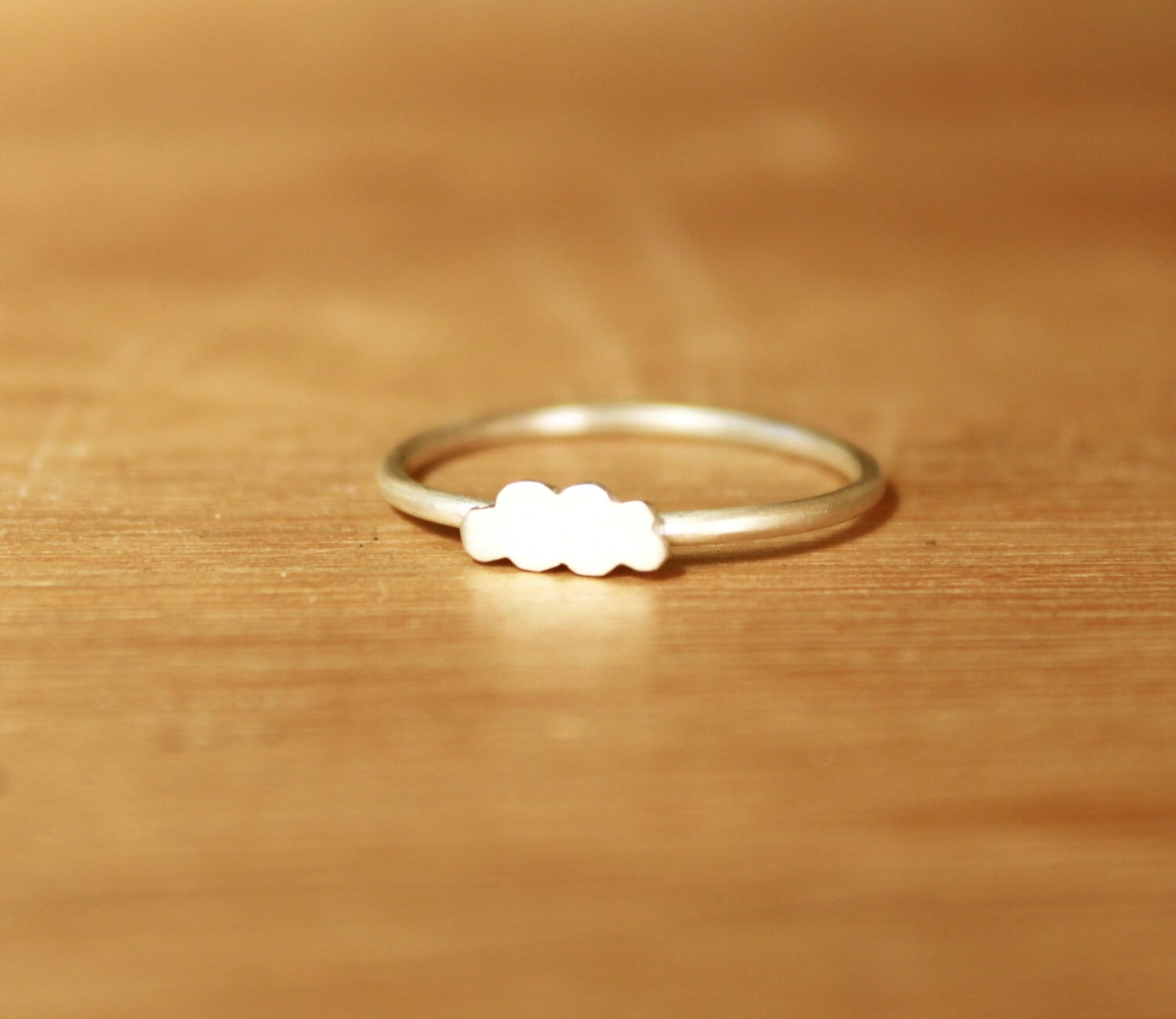 Tiny Stratus Cloud Ring Sterling Silver