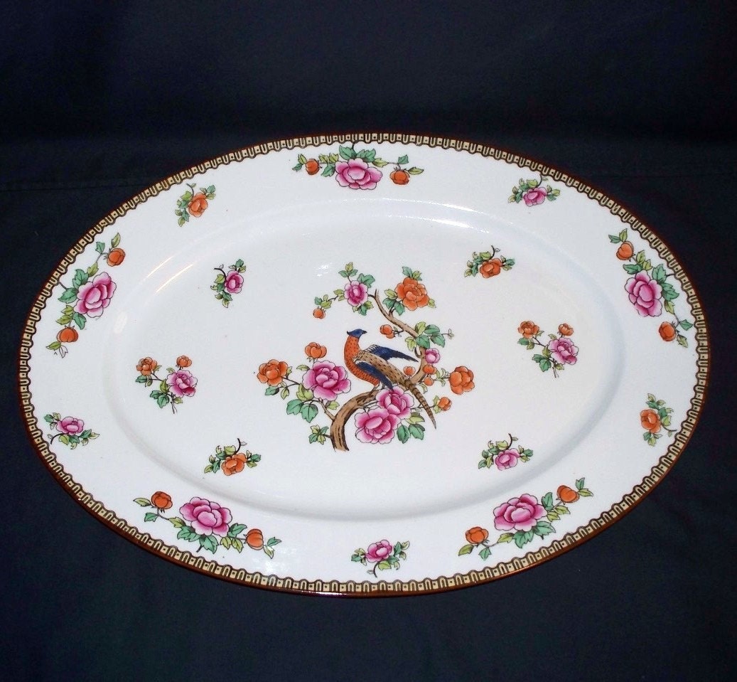 Vintage Victoria Schmidt Czechoslovakia Large Meat Serving Platter ...