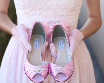 Pink bridal shoes | Etsy