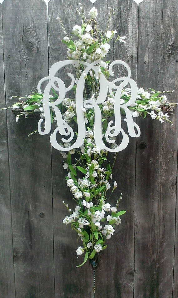 Items similar to Wedding Cross Wreath-Wedding Wreath-Wedding Decor ...