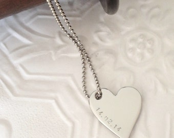 Popular items for custom heart necklace on Etsy