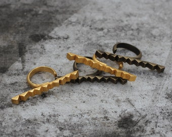 Unique two finger ring related items | Etsy