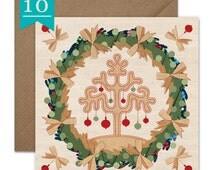 Popular items for christmas tree card on Etsy