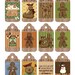 Digital Printable Gift Tags Gingerbread Theme
