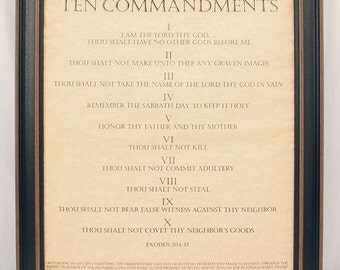 Ten commandments wall art | Etsy