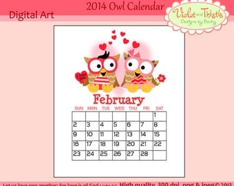 Popular items for owl calendar on Etsy